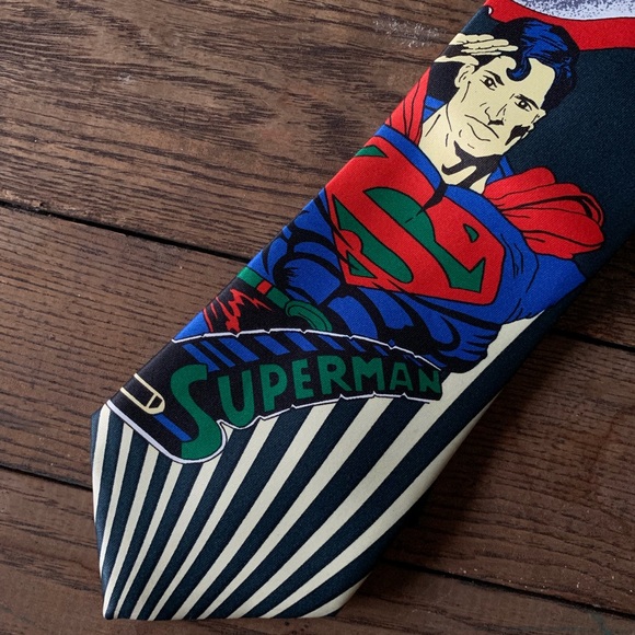 Vintage | Accessories | Vintage Satin Superman Tie | Poshmark